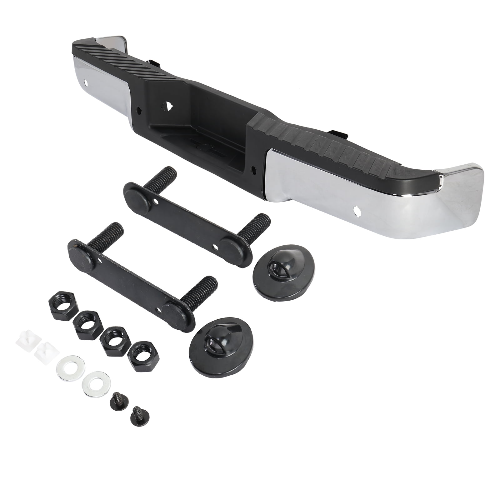 Ktaxon Pickup Rear Bumper Ford F150 2009-2014-Silver/Steel/With Holes ...