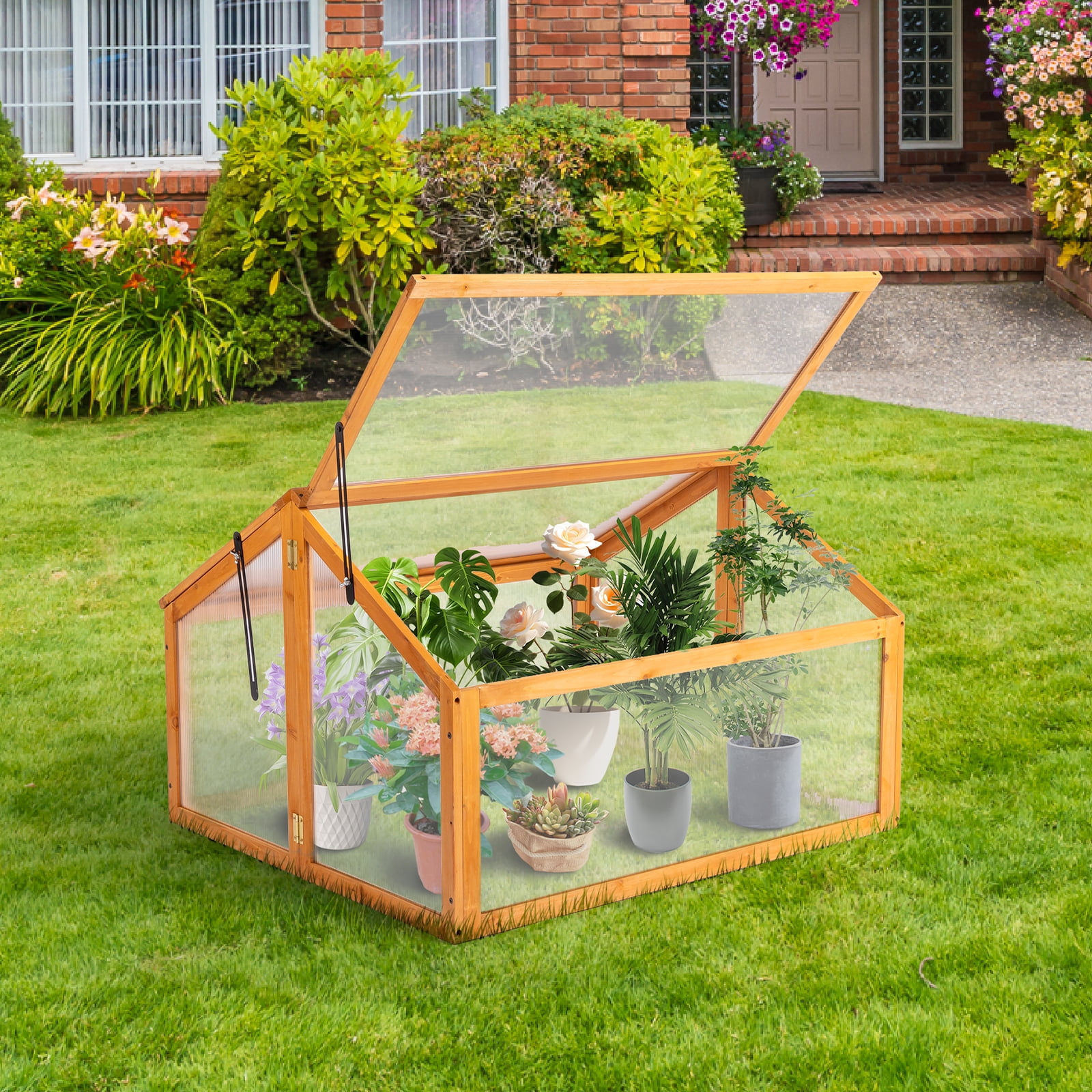 Ktaxon Planter Box, Outdoor Wooden Garden Box , Planter Box with An ...