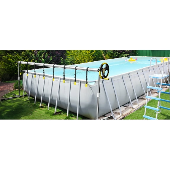 Ktaxon Pool Cover Reel Set, 16ft Solar Cover Aluminum Roller for ...