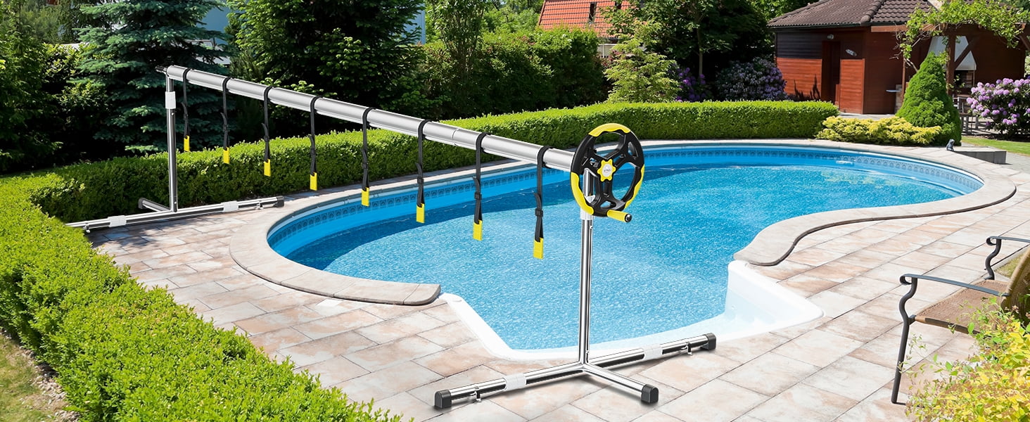 Ktaxon16ft Pool Cover Reel Set, Solar Cover Aluminum Roller for ...
