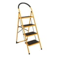 Ktaxon 4-Step Ladder, Foldable Steel Stool, 330 lb. Capacity, Anti-Skid ...