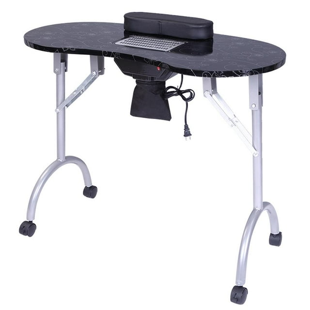 Ktaxon Portable & Foldable Nail Manicure Table for Salons with Cushion ...