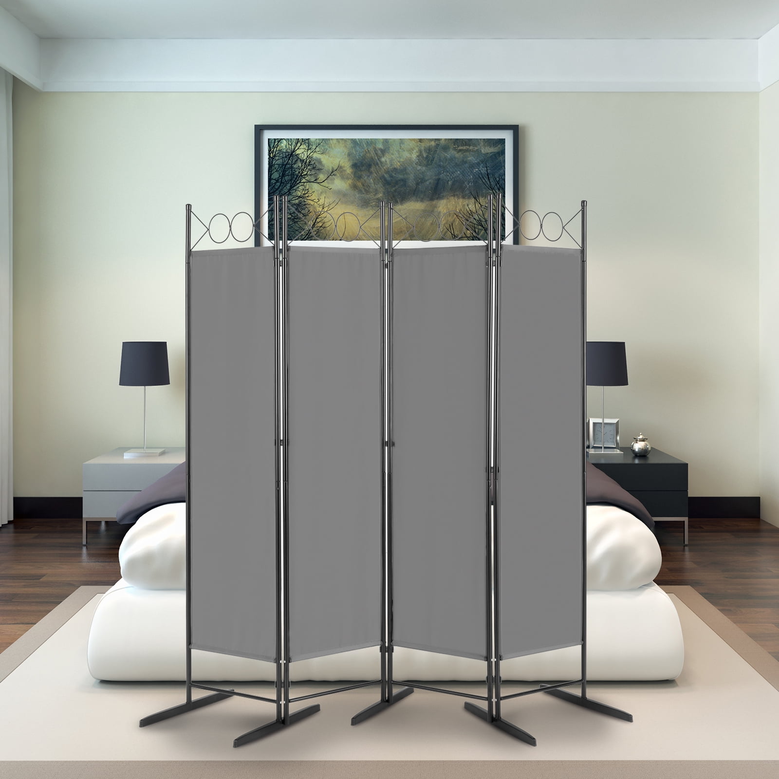 Ktaxon 4-Panel Portable Room Divider, Folding Privacy Screen ...