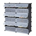 Ktaxon 6-Tier Portable Shoe Cabinet with Cubes, Shoe Rack & Storage ...