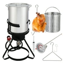 Ktaxon Propane Outdoor Fryer Kit, 30QT Aluminum Frying/Boiling Pot, 4 ...