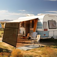 Camco Camper/RV Ladder Mount Bike Rack | Holds Up to 2 Bikes | Black ...