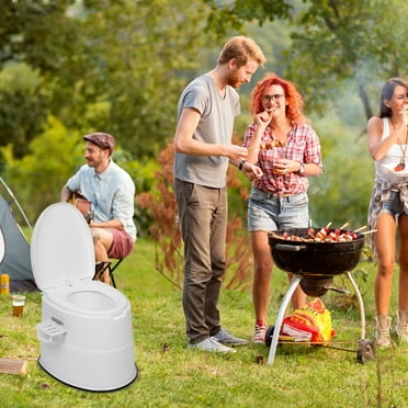 VINGLI Portable Toilet Camping RV Toilet | Soft Back & Handrail Design ...