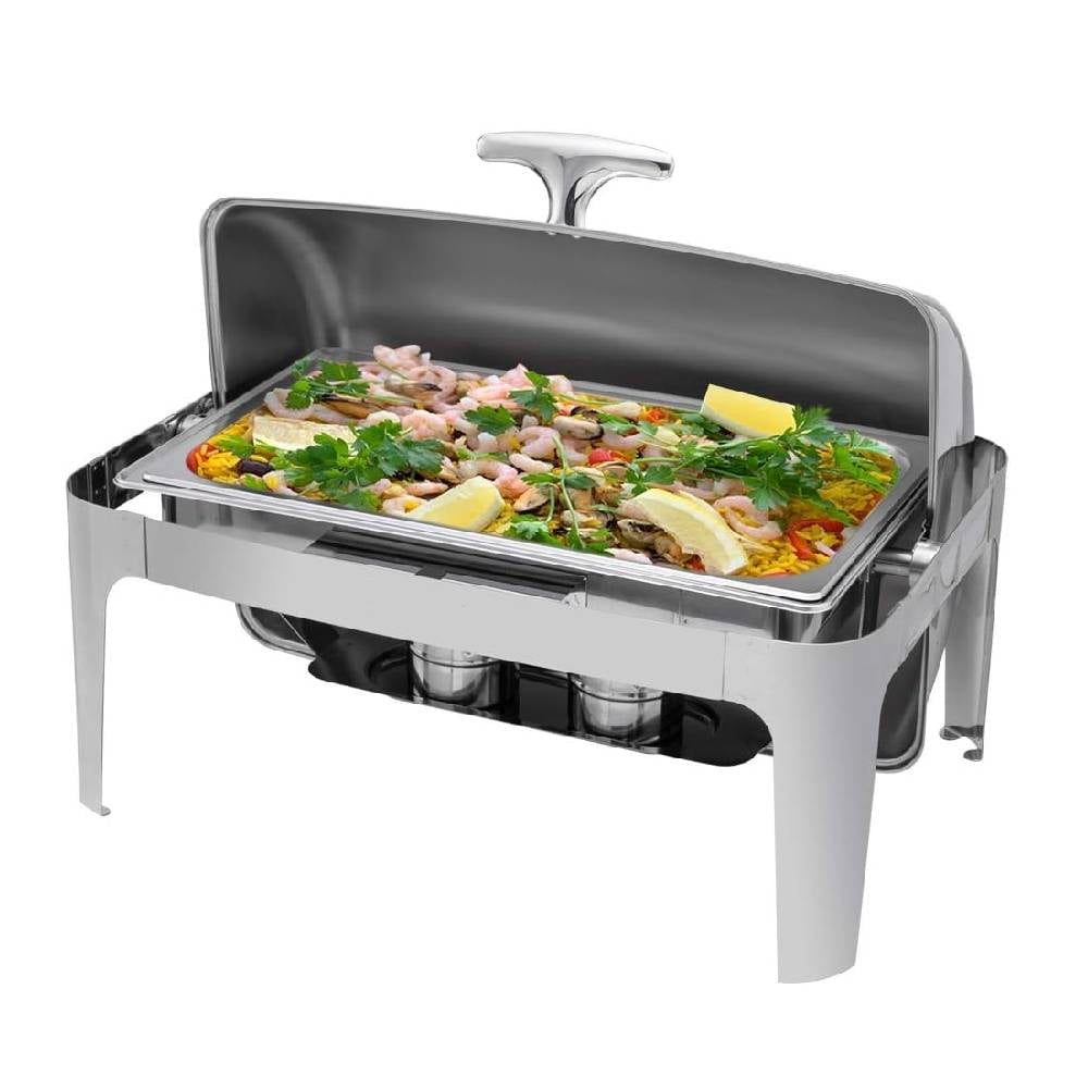 Ktaxon Roll Top Chafing Dish for Buffet, 9 Quart Stainless Steel Buffet ...