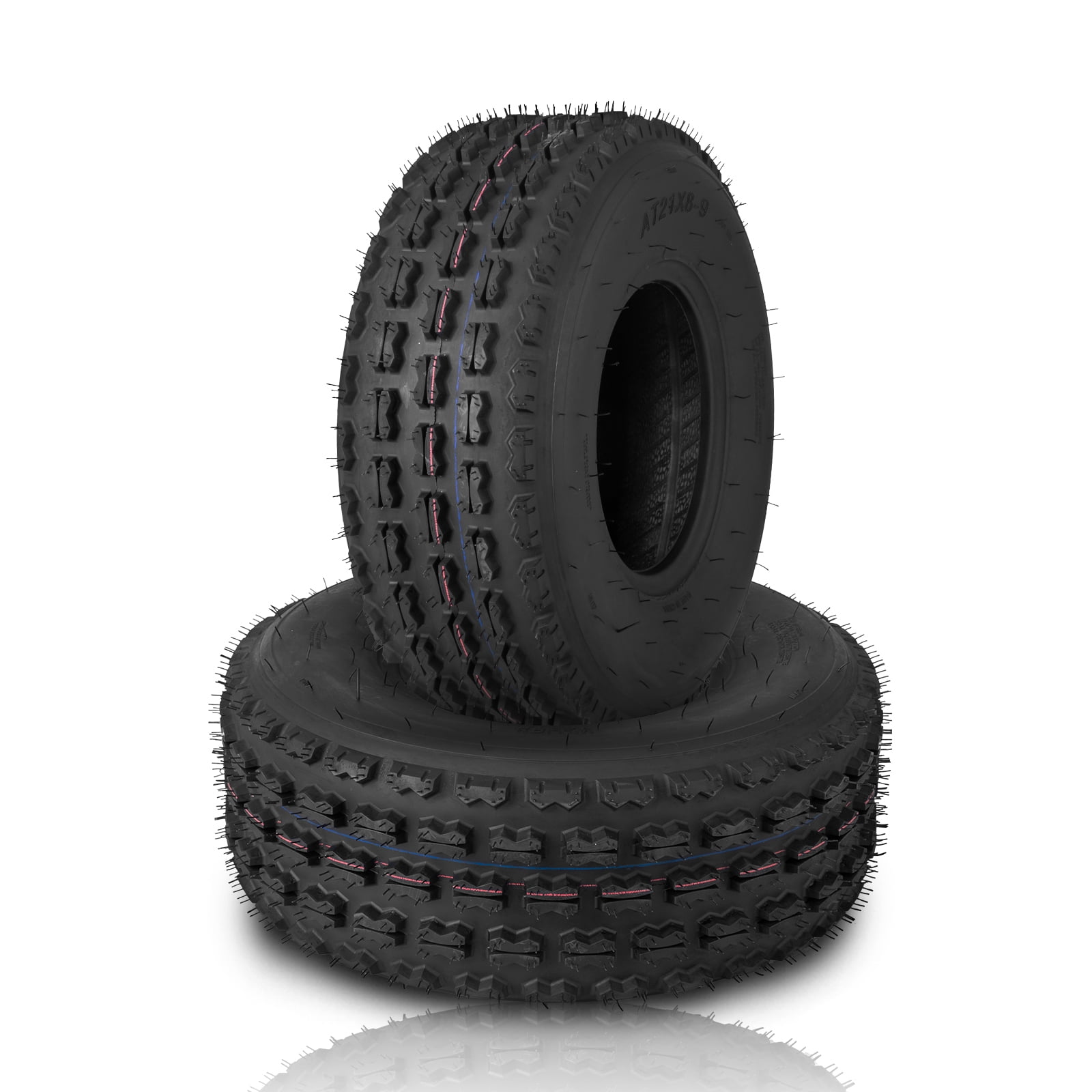 Ktaxon 21x8-9 ATV All Terrain Tires Set of 2, 6 Ply Tubeless Knobby ...