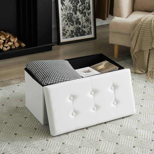 Ktaxon Small Living Room Furniture: Ottoman Footrest PU Leather ...