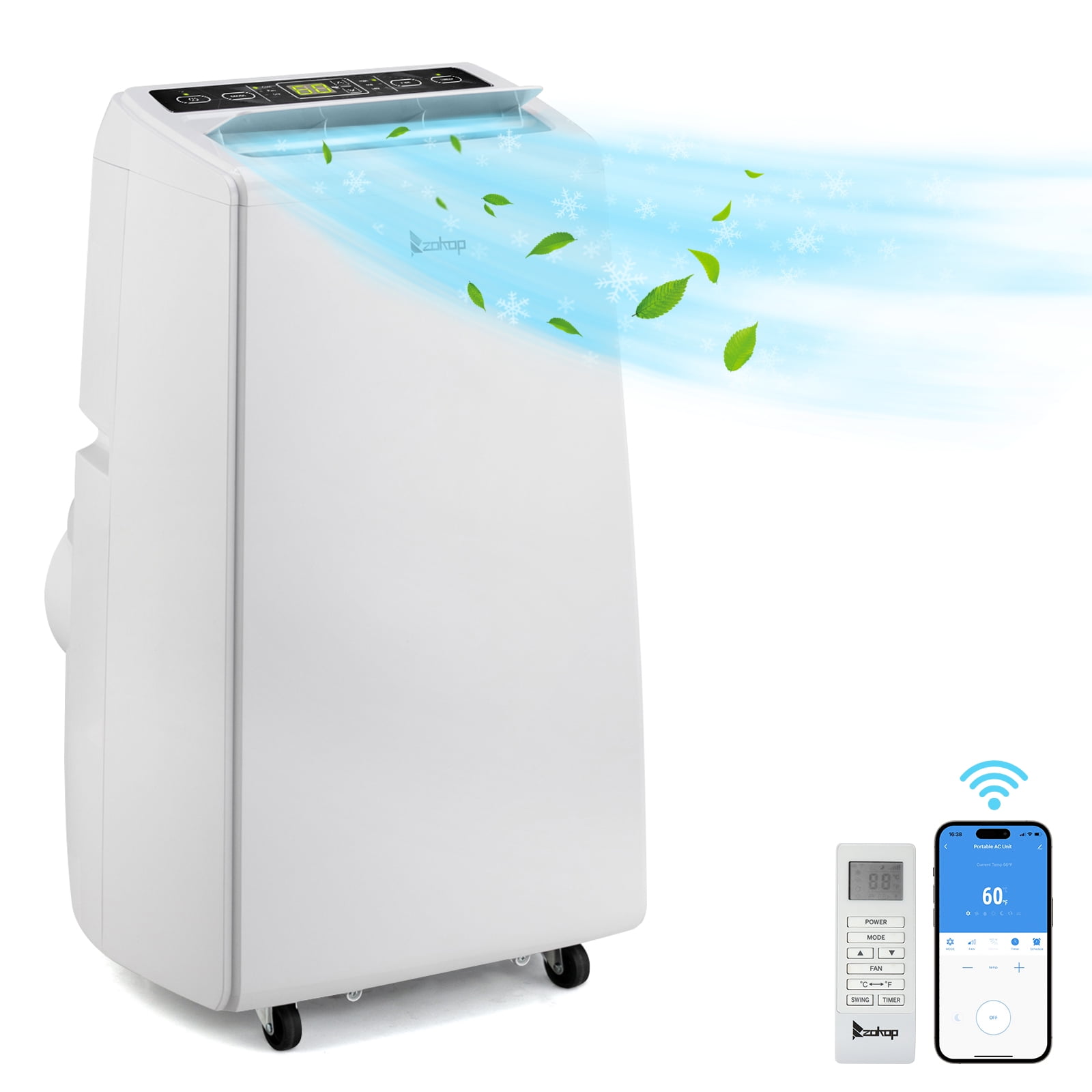 Ktaxon Smart WiFi Enabled 8250BTU Portable AC & Dehumidifier with BTU ...