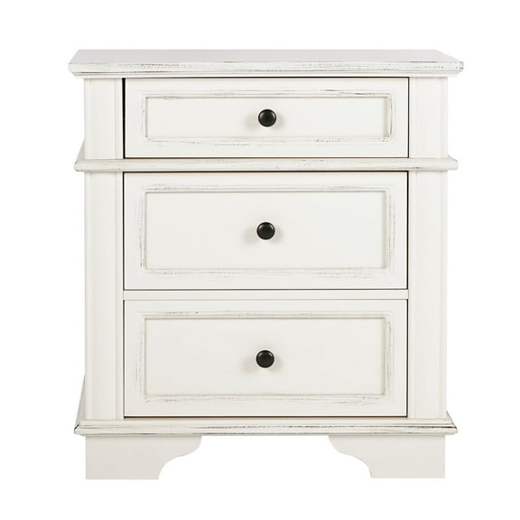 Ktaxon Solid Wood Nightstand with Outlets & USB Ports, 3 Drawer ...