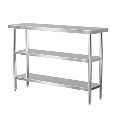 ModFusion 3-Tier Stainless Steel Work Table 36"x24" with Wheels, Hooks ...
