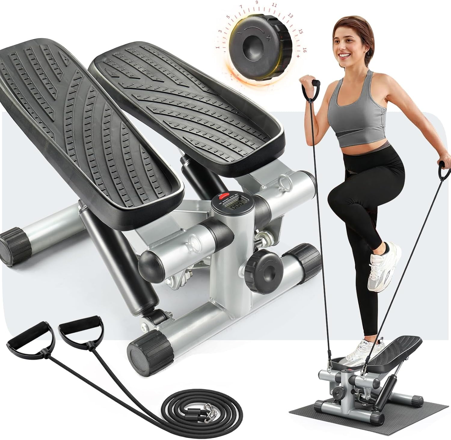 Ktaxon Steppers for Exercise at Home, Stair Stepper Mini Stepper with ...