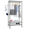 Ktaxon Heavy Duty Portable Metal Garment Rack with Wheels, Adjustable ...