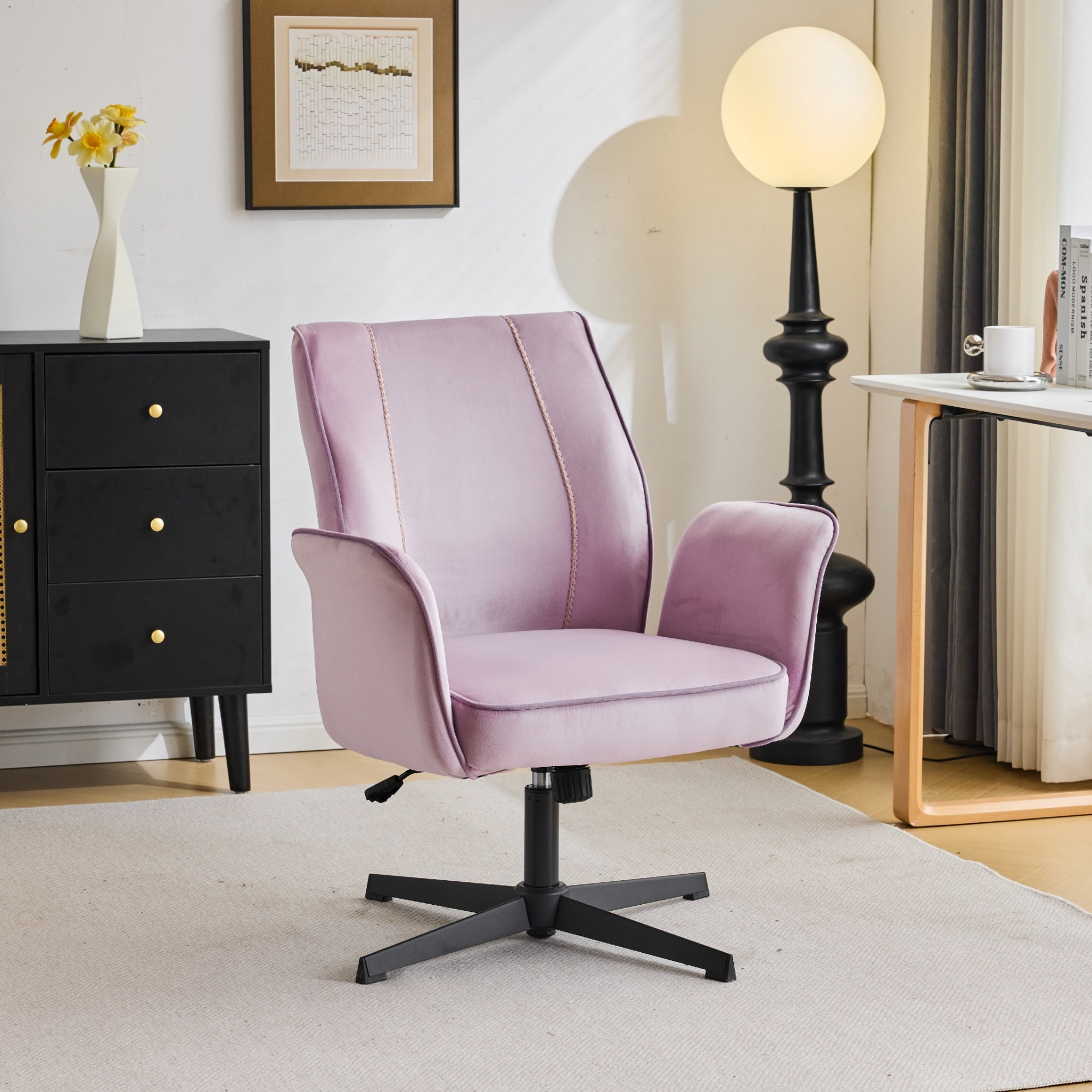 Ktaxon Stylish Velvet Ergonomic Office Chair - High Back Swivel Desk ...