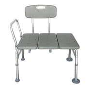 Equate Durable Transfer Bench with Back Rest, Shower Bench, Black ...
