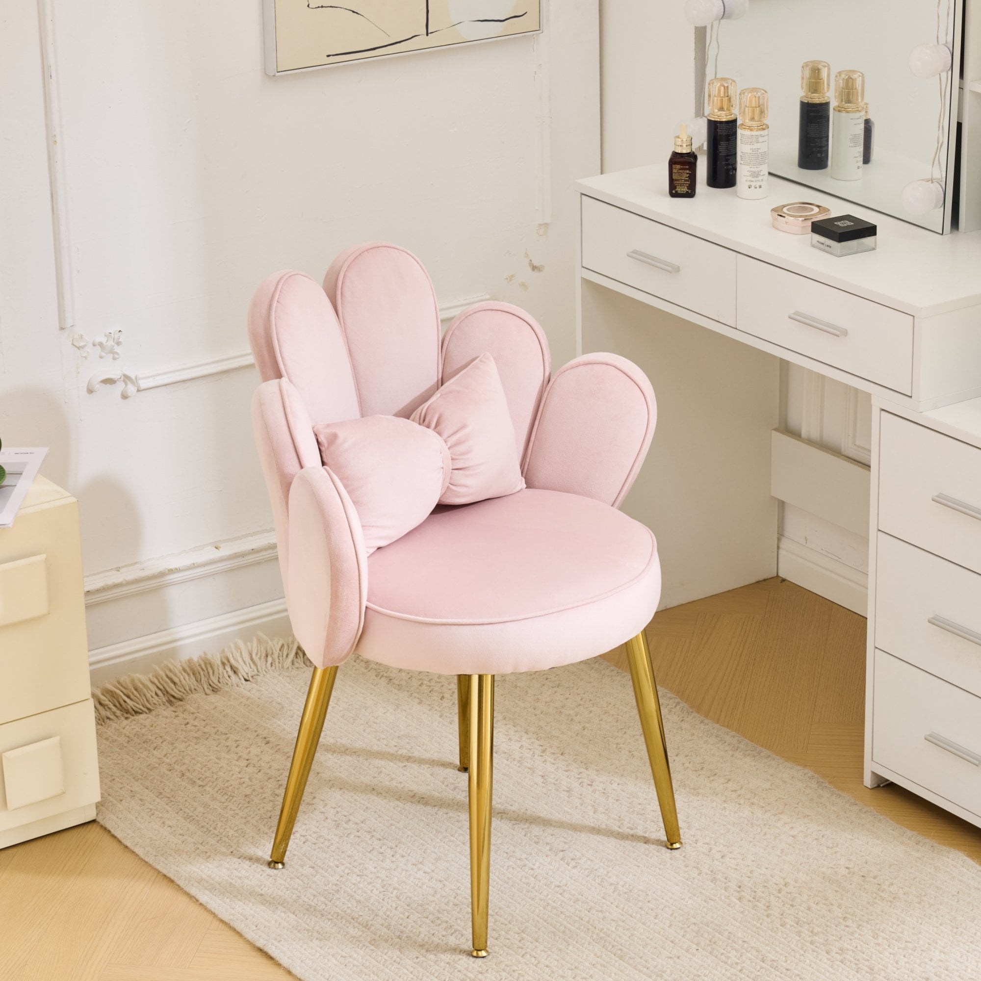 Ktaxon Vanity Makeup Chair Comfy Accent Chair Small Office Chair with ...