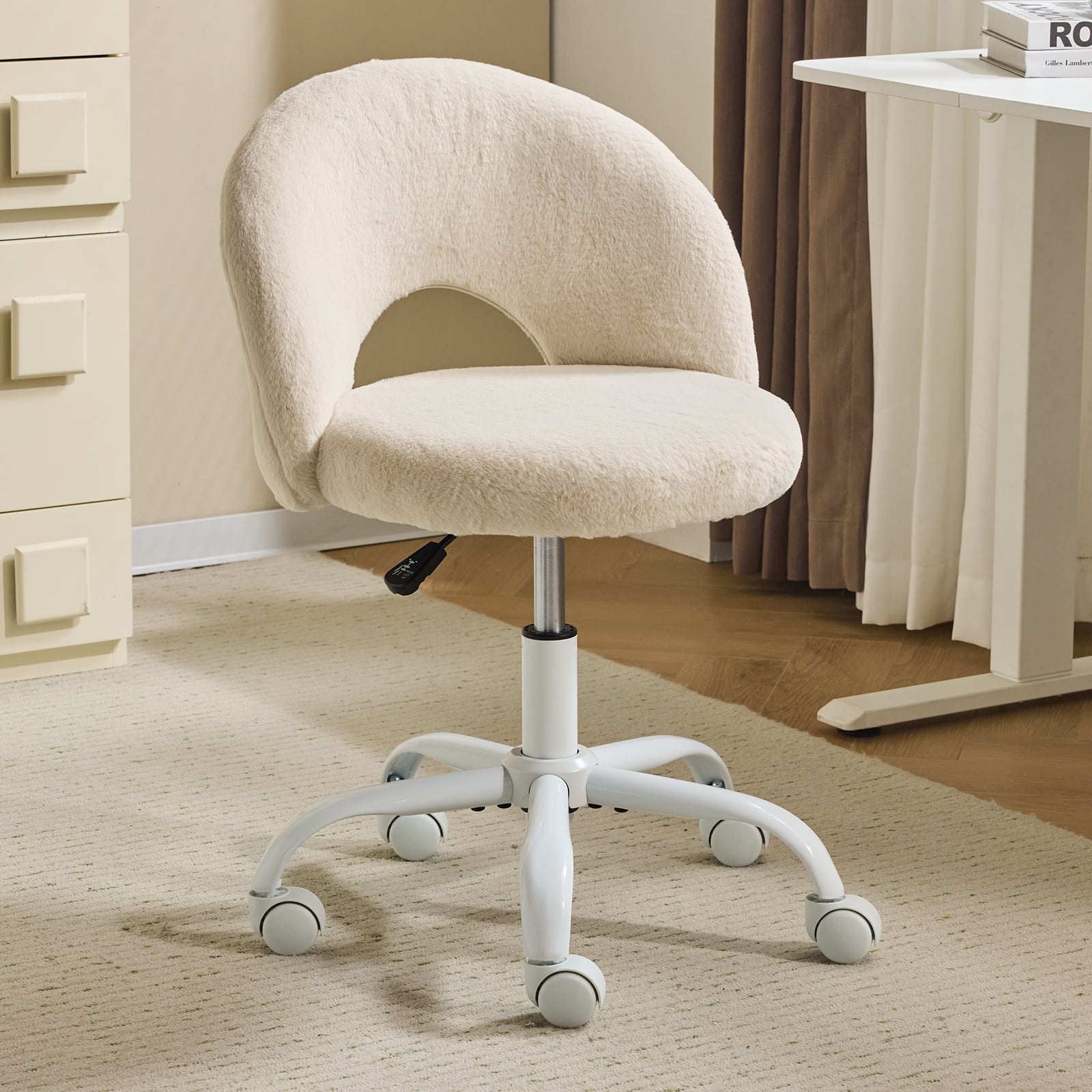 Ktaxon Vanity Makeup Chair Comfy Cute Accent Chair Small Swivel Task ...