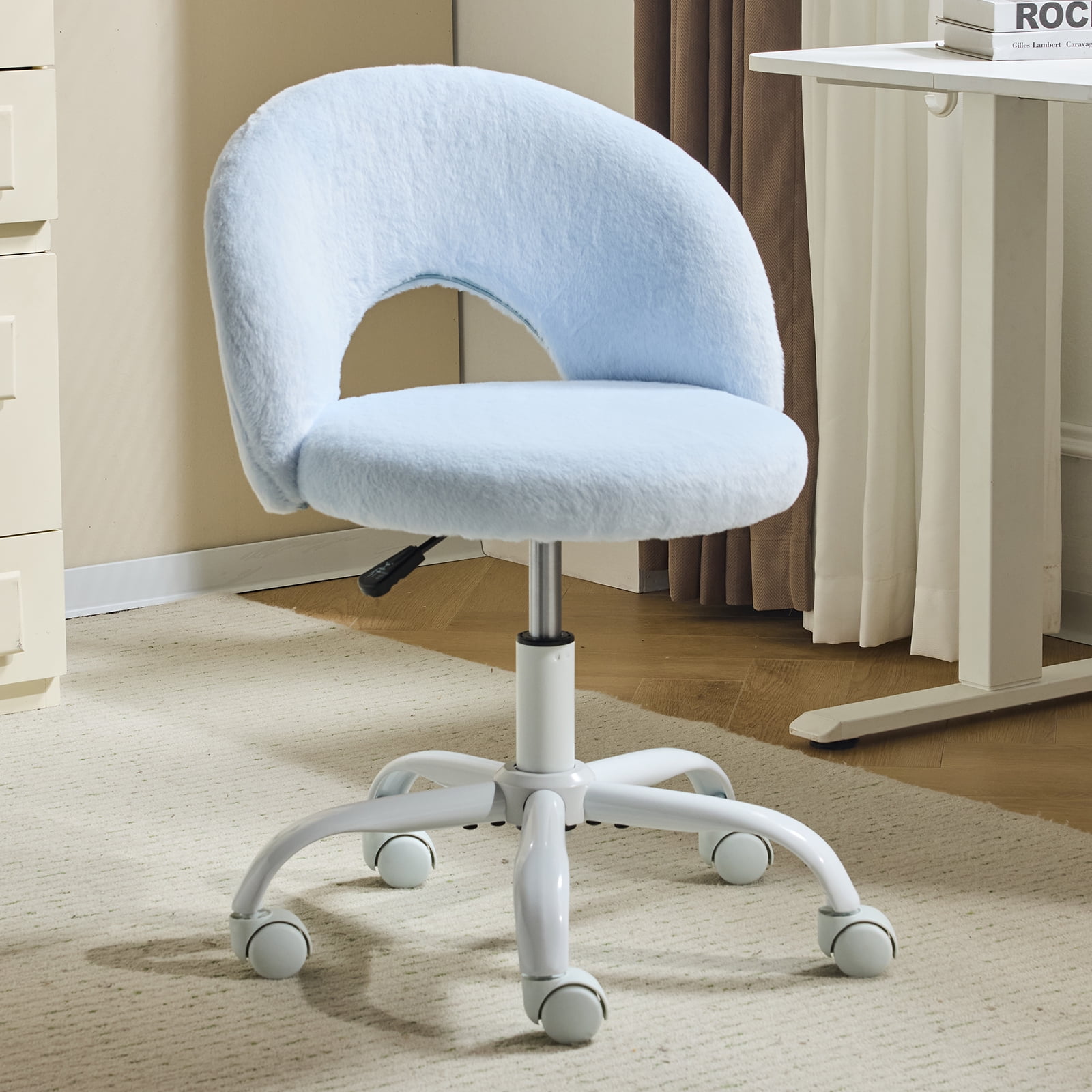 Ktaxon Vanity Makeup Chair Comfy Cute Accent Chair Small Swivel Task ...