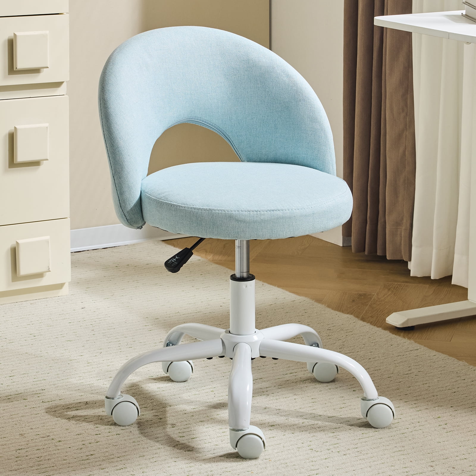 Ktaxon Vanity Makeup Chair Comfy Cute Accent Chair Small Swivel Task ...