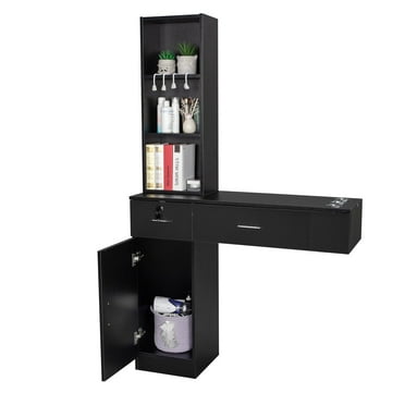 DreamCurship Wall Mount Salon Stations, Barber Station with 3 Hair ...