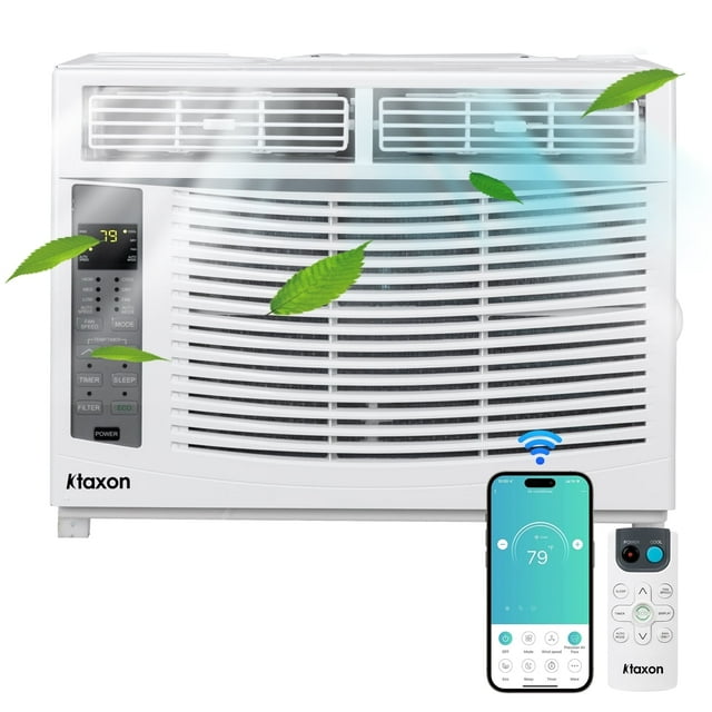 Ktaxon WiFi Wnabled 6000BTU Window Air Conditioner With Remote, White ...