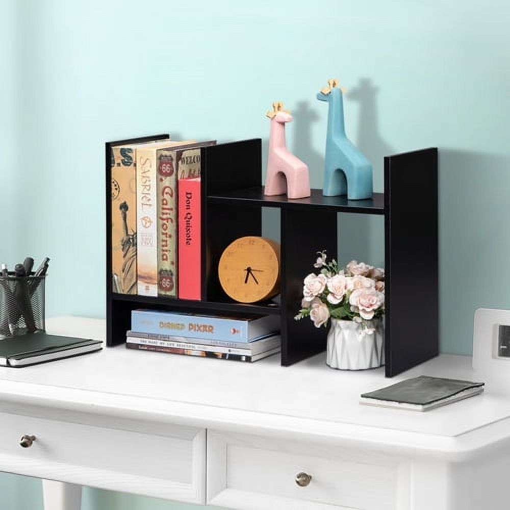Ktaxon Wood Desktop Bookshelf Desktop Organizer Office Storage Rack ...