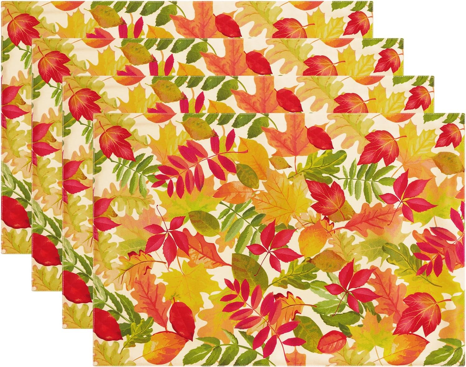 Home Details Set of Four Pear Leaf Laser Cut Table Place Mat, Black ...