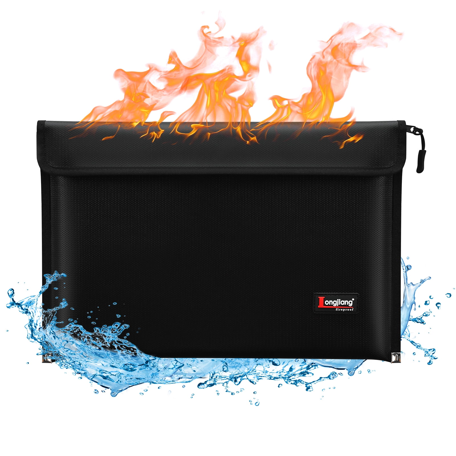 Ktinnead Fireproof Document Bag / Money Bag,13.98” x 9.25” Waterproof ...