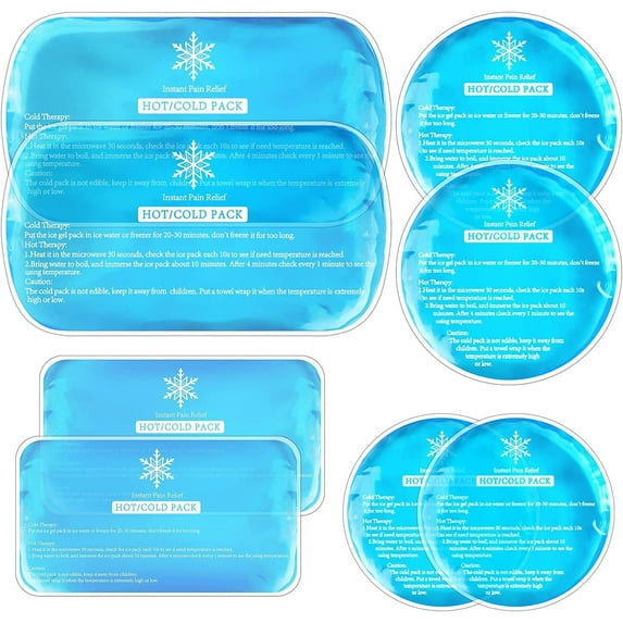 Ktinnead Reusable Ice Packs for Injuries with 4 Sizes, Hot Cold Gel ...