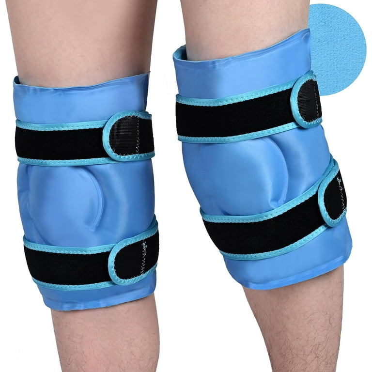 Ktinnead Knee Ice Pack Wrap Reusable Gel Ice Packs for Knee Injuries Hot and Cold Therapy Ice Wrap Around Entire Knee after Surgery Large Cold Pack