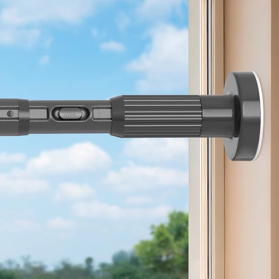 Ktinnead One-Push Tension Curtain Rod,94-122 in Extra Long Curtain Rods ...