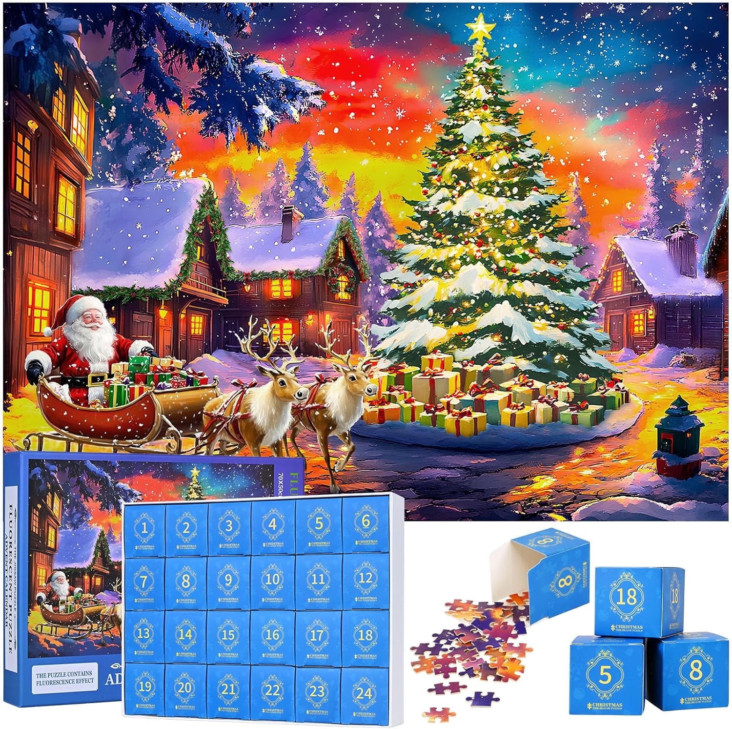 Ktinnead Puzzle Advent Calendar 2024 Christmas Jigsaw Puzzles 1008 ...