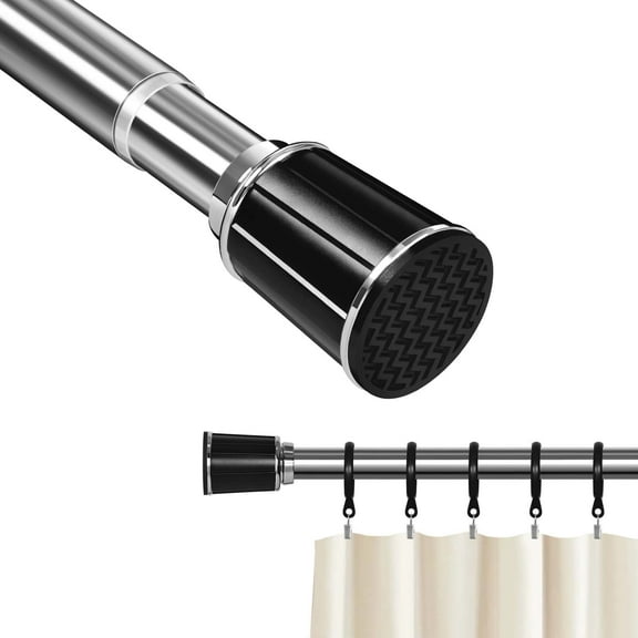 2 Pack Shower Curtain Rod 56-104 Inch, 1"Diameter Spring Long ...