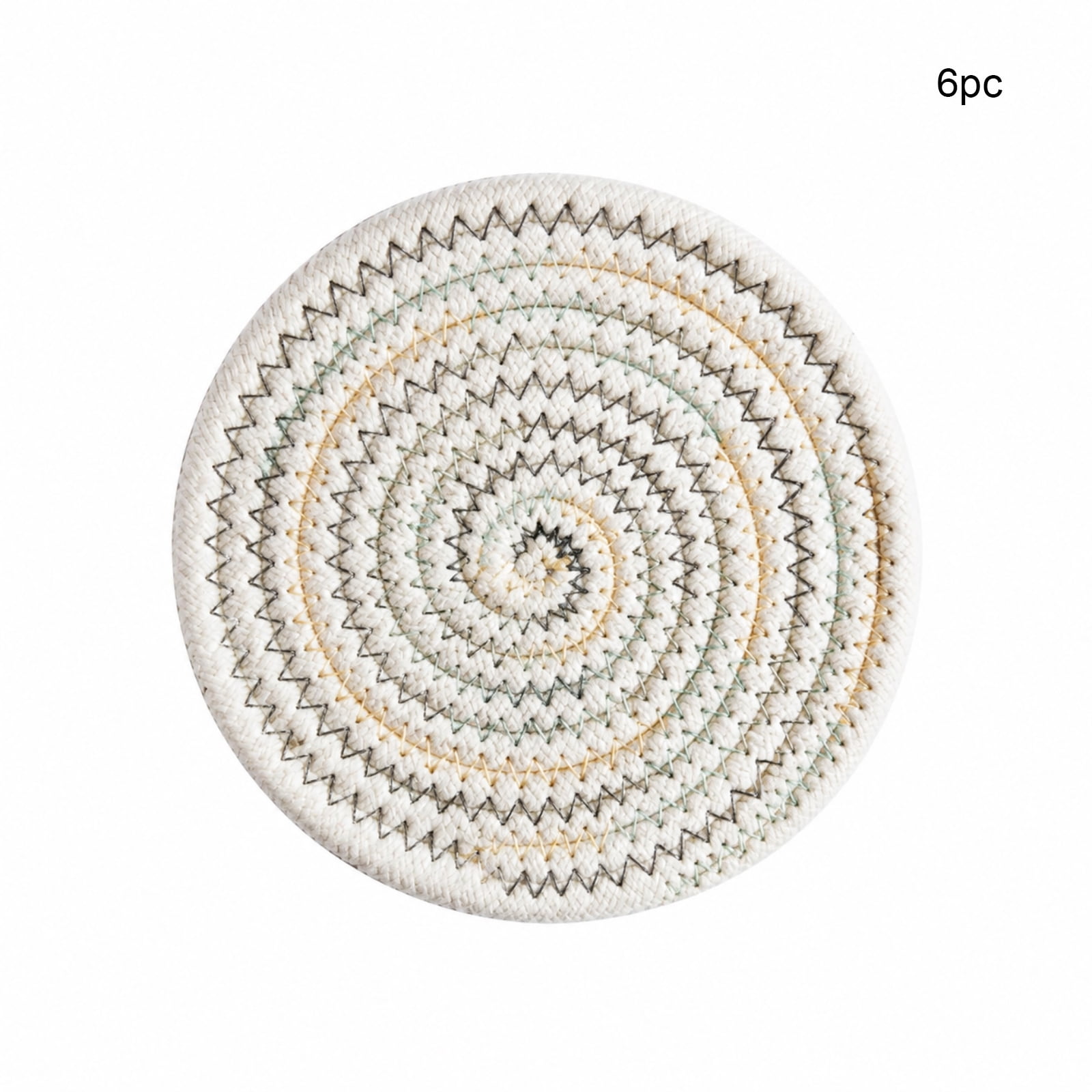 Ktlvex 6-Pack Cotton Rope Coasters, 4.33in Circular Home Decor Living ...