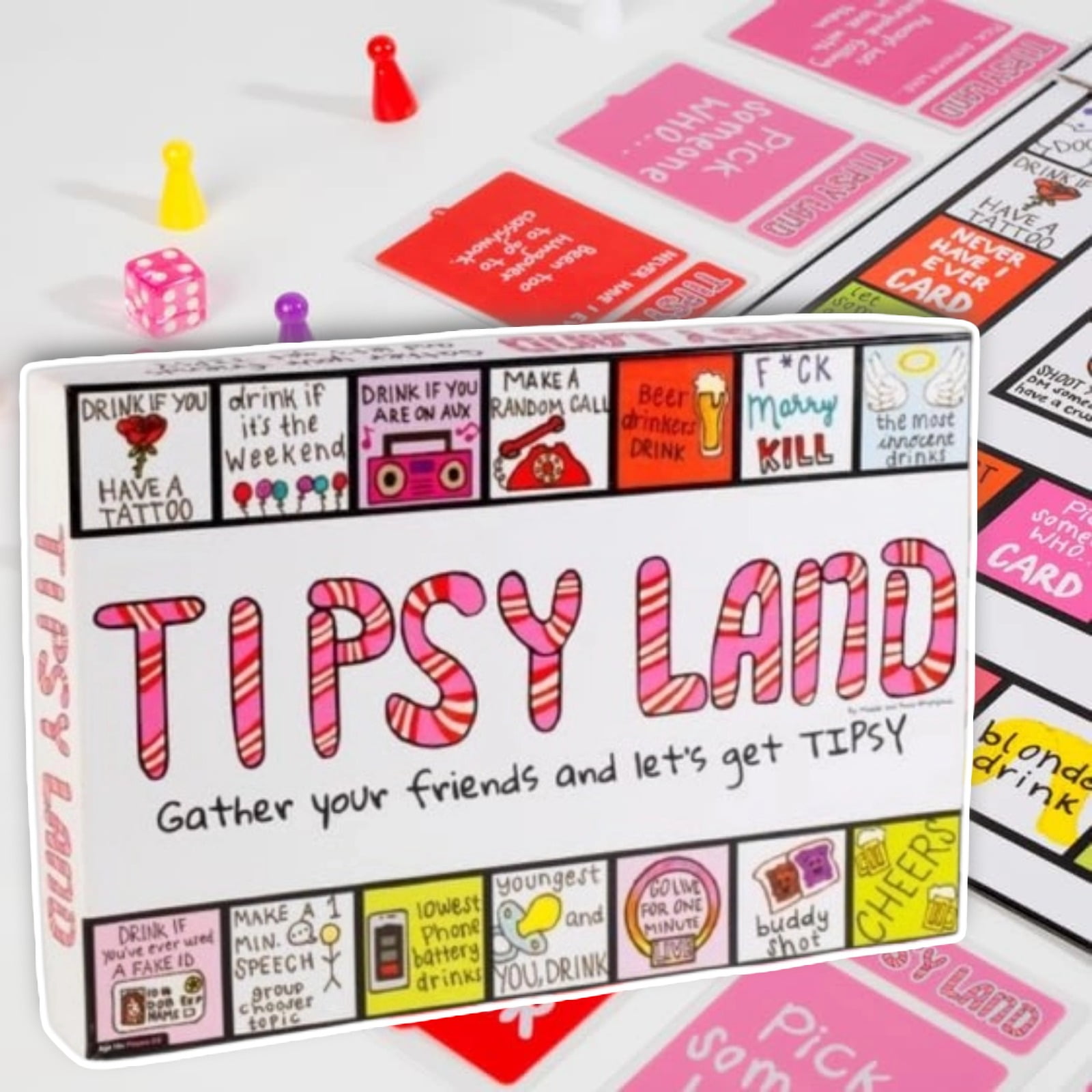 Ktlvex Drinking Board Game, Fun TipsyLand Drinking Games,Interactive ...