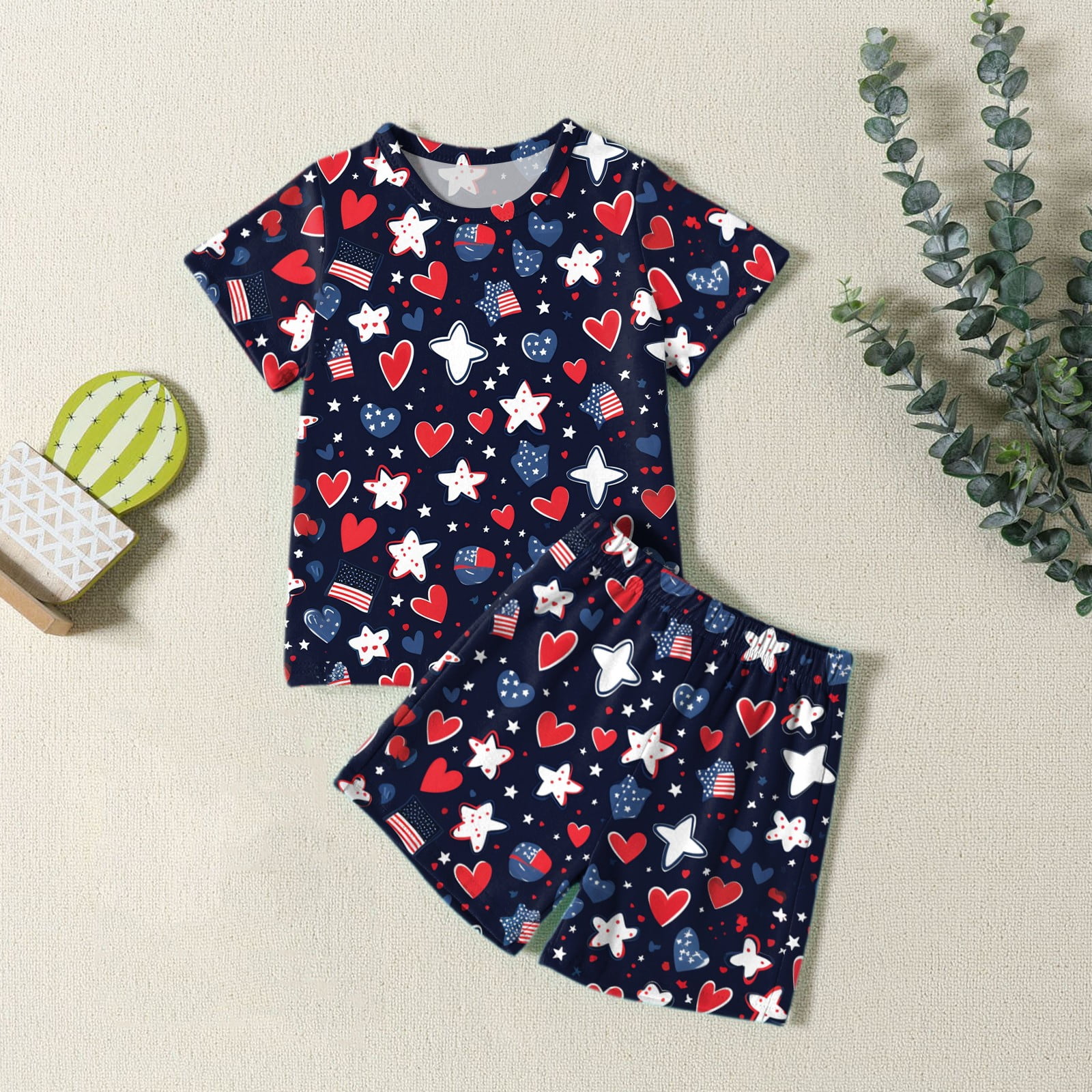 Ktyne Boys Girls Independence Day Outfits American Flag Short Sets 2 ...