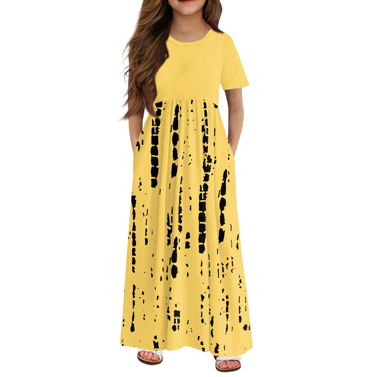 Ktyne Dresses for Girls Size 9-10 Cute Striped Short Sleeve Tank ...