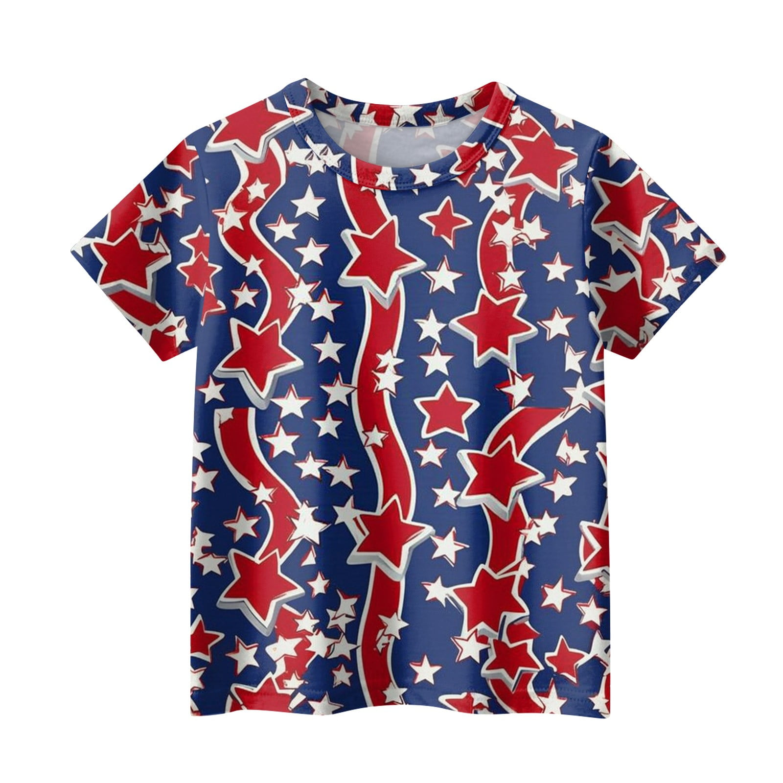 Ktyne Fourth Of July Shirts Toddler Girls Short Sleeve American Flag ...