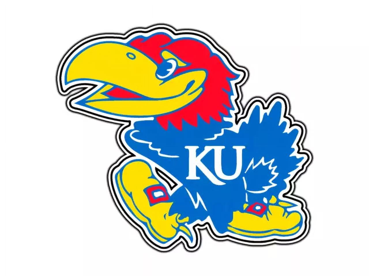 Ku Kansas Jayhawks Mascot Logo Waterproof Sticker Phone Decal Water ...