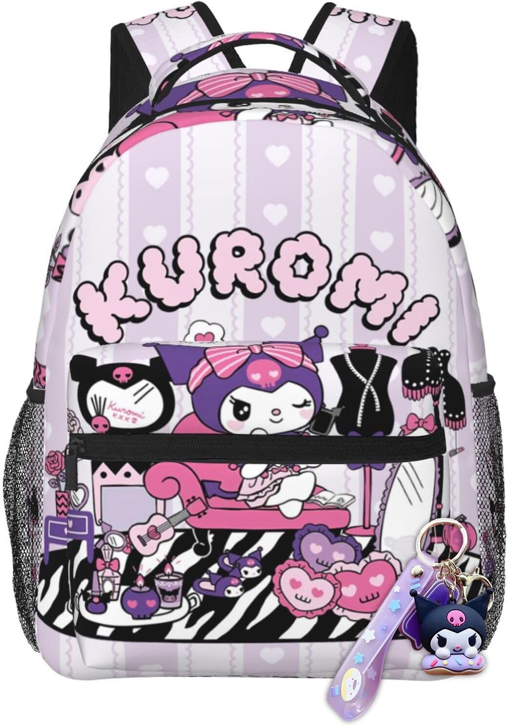 Ku Romi Cute Cartoon Backpack Canvas Casual Light weight Computer Bag ...