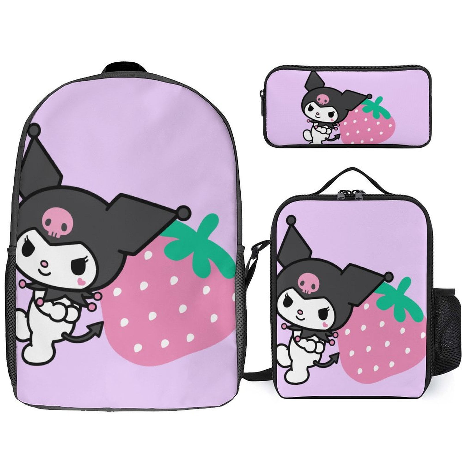 Ku_romi Backpack Set 17 inch Bags with Lunch Bag Pencilcase Ku_romi Merch - Walmart.com