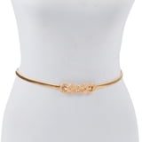 KuKuZhu Gold Flower Shape Elastic belts For Women Girl Stretch Skinny ...