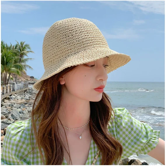 KuKuZhu Simple Girl Sun Hat Wide Brim Floppy Summer Hats for Women ...