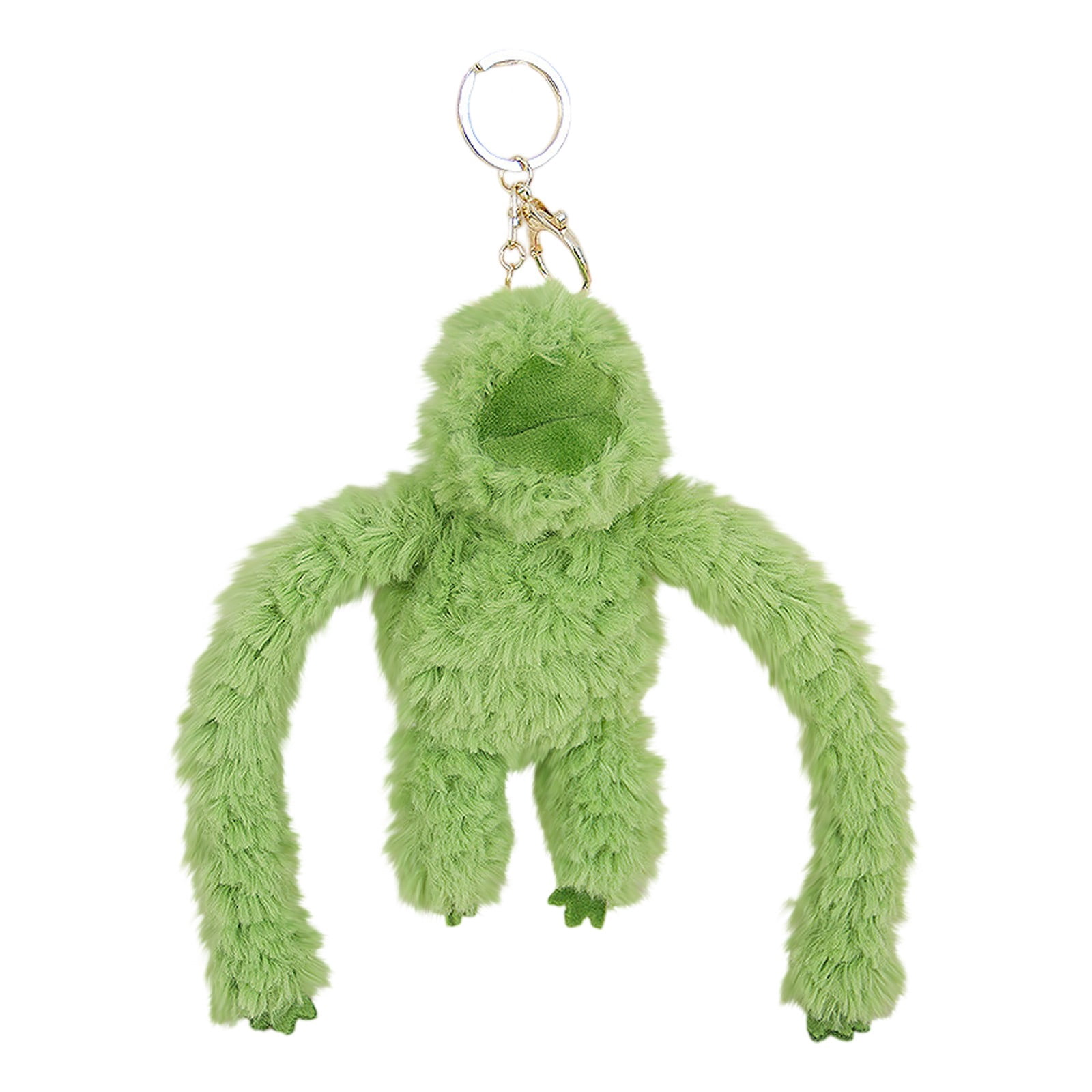 Kuaaa 5.9 INCH Lovely Long Arm Frog Bag Charm Plush Keychain, Cute Frog ...