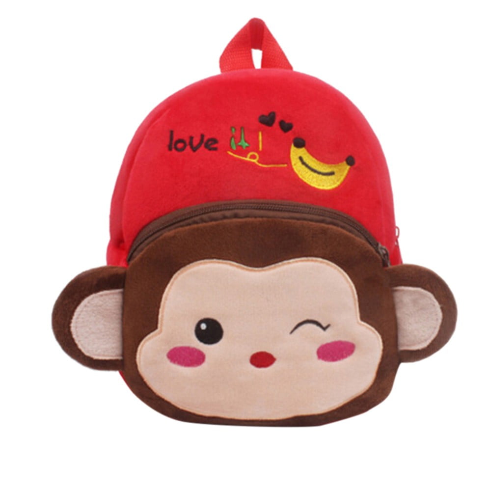 Kuaaa 9.4 INCH Lovely Monkey Plush Backpack for All Ages, Cute Mini ...