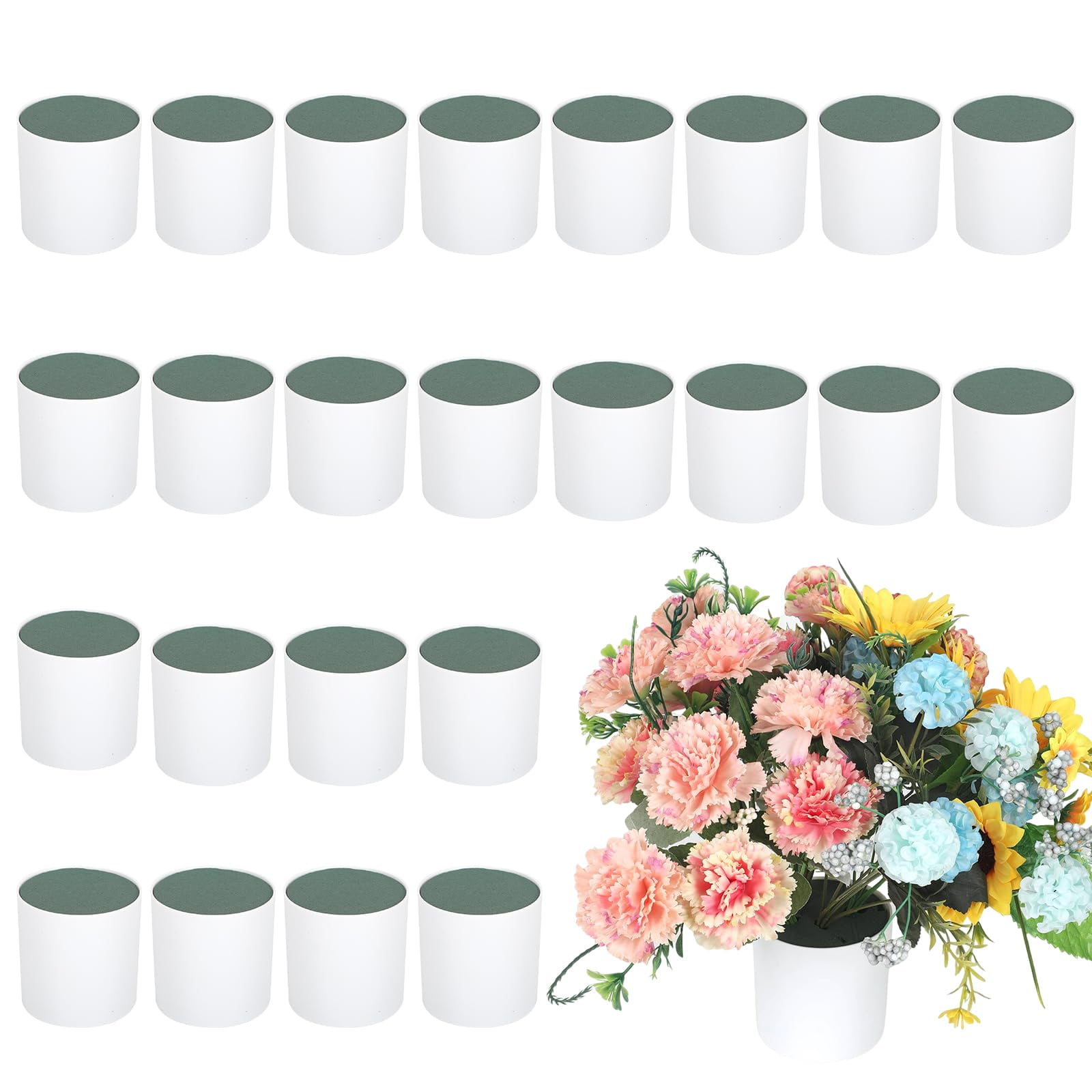 Kuabiz Plastic Cylinder Planter Box Round Plastic Flower Box with ...