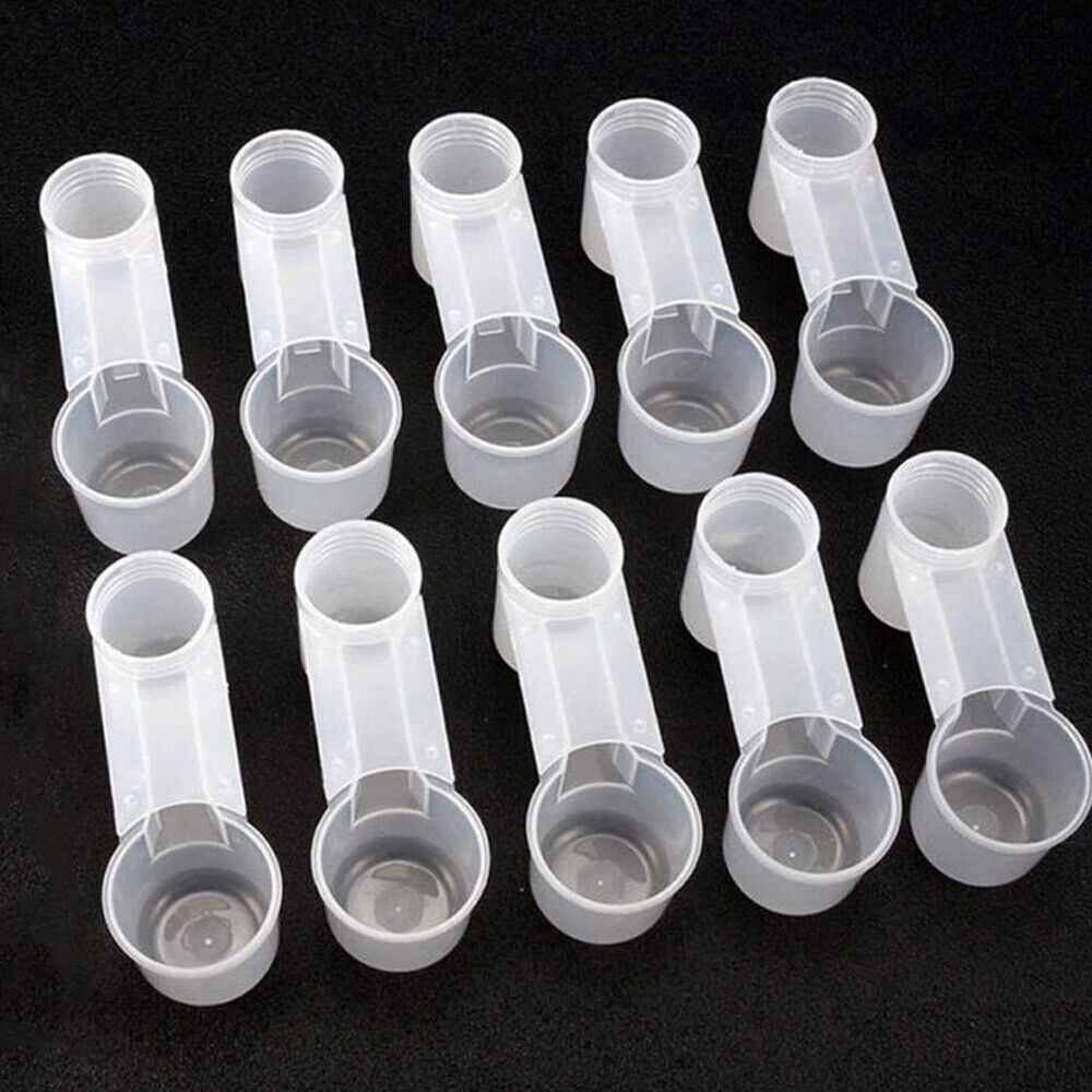 Kuabohui 10 Pcs Bird Drinker Feeder Plastic Soda Pop Water Bottle Cup ...