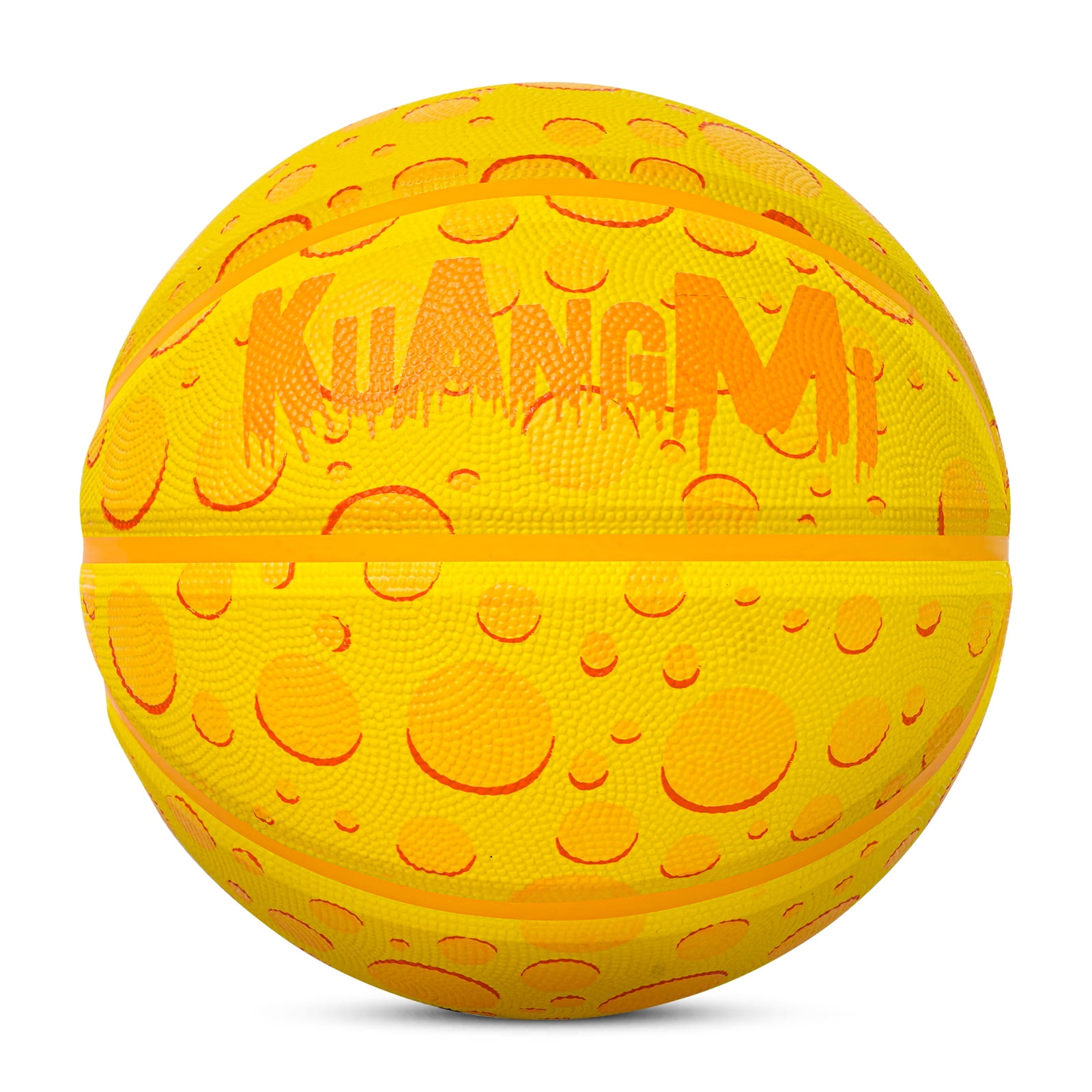 Kuangmi Cheese 29.5'' Rubber Basketball No. 7 Cute Fashion Street Ball ...